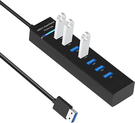 Usb Hub30 Extensor Divisor Duoyhiel De 7 Puertos Para Transferencia