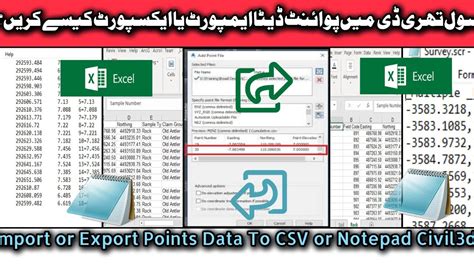 How To Import And Export Points In Autocad Civil 3d From Notepad And