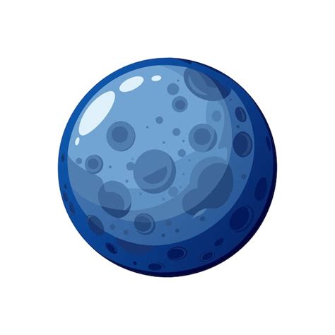 파란 반점이 있는 파란 달 프리미엄 Ai 생성 벡터