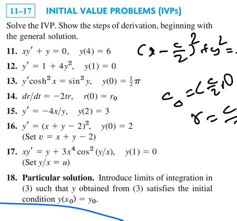 Solved Initial Value Problems Ivpssolve The Ivp Show The