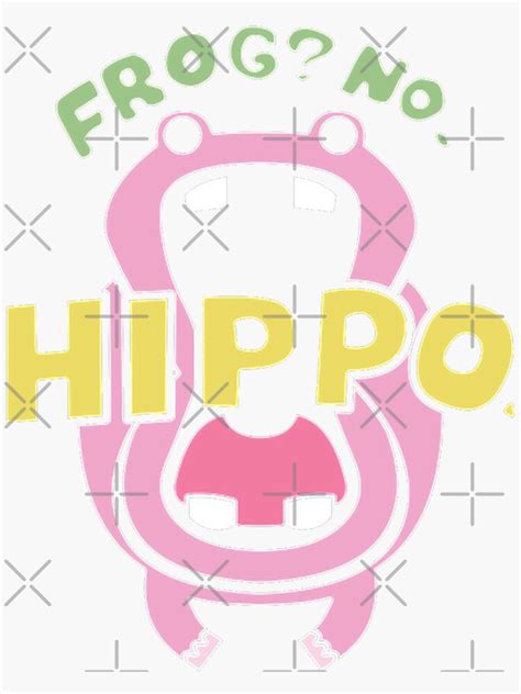 Frog No Hippo Sticker By Ellylappshop Redbubble