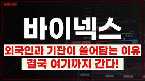 바이넥스 외국인과 기관이 쓸어담는 이유 결국 여기까지 상승한다 생물보안법관련주 바이오관련주 주가 주가전망 주가분석 목표가 빨간화살표 Youtube
