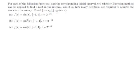 solved for each of the following functions and the
