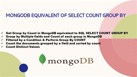 Mongodb Equivalent Of Select Count Group By Spark By Examples