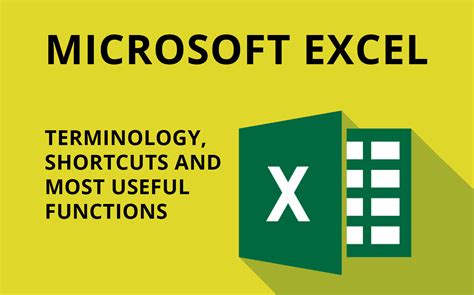 Microsoft Excel Terminology Shortcuts And Most Useful Functions