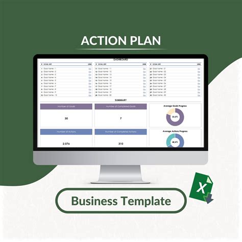 Action Plan Excel Template Action Plan Management Action Item List Action Plan Tracker Goal