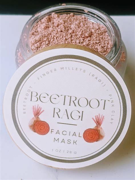 Organic Beetroot And Ragi Face Mask Scrub With French Pink Clay