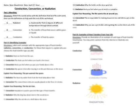 Heat Transfer Worksheet Answer Key Pro Worksheet