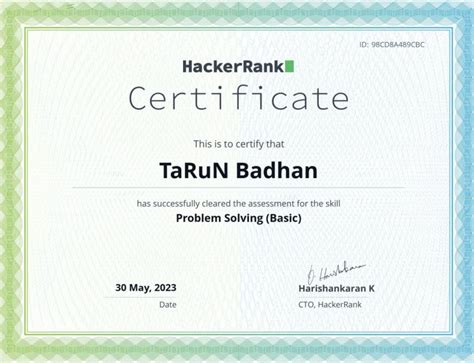Hackerrank Problemsolving Continuouslearning Certification Experience Community Growth