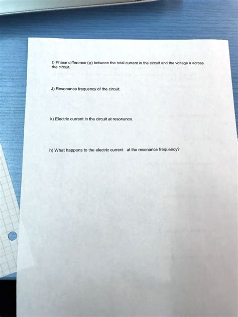 Solved 1 Phase Difference 4 Between The Total Current In The Circuit And The Voltage Across
