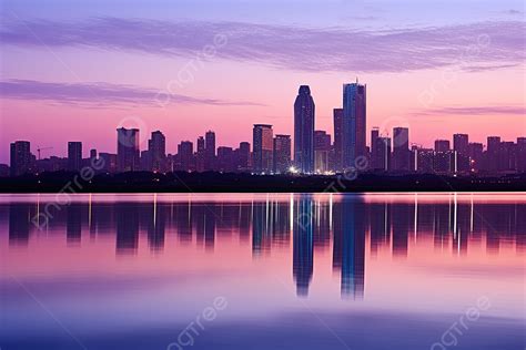 일몰 때 물에 반사되는 도시 스카이라인 건축물 고해상 국내 배경 일러스트 및 사진 무료 다운로드 Pngtree