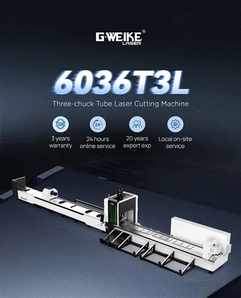 Gweike Laser Gks 6036t3l 1500w 8000w Tube Cutting Machine