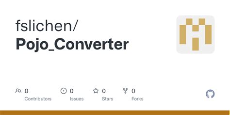 Github Fslichen Pojo Converter