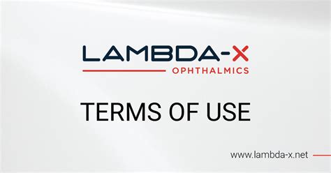 terms of use lambda x ophthalmics