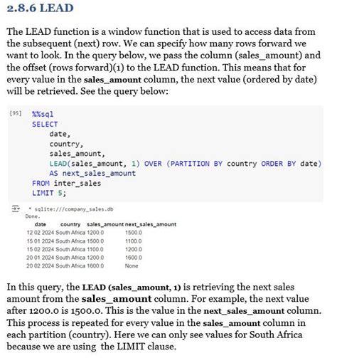 sql essentials for data analysis 💡 lead window function benjamin