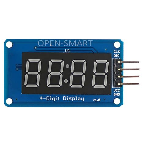 036 Red 4 Digit Display Module 7 Segment 4 Bits Digital Tube Led Display Module With Clock