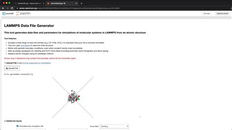 Ure Experience Lammps Data File Generator Tool Demo Youtube