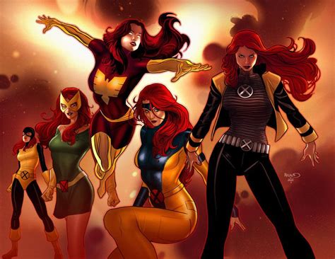 X Men Evolution Jean Grey Comic Book Art By Paul Renaud