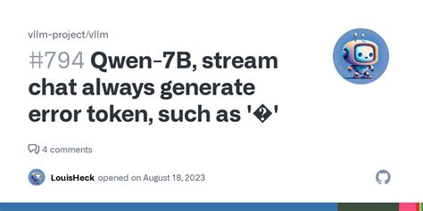 Qwen 7B Stream Chat Always Generate Error Token Such As Issue