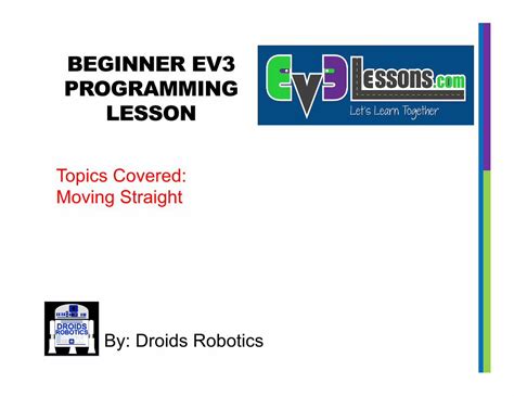 Pdf Beginner Ev3 Programming Lesson Parafruit