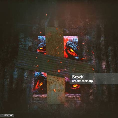 유령의 집 안에 소름 괴물 3d 렌더링 3차원 형태에 대한 스톡 사진 및 기타 이미지 3차원 형태 개념 겁먹은 Istock