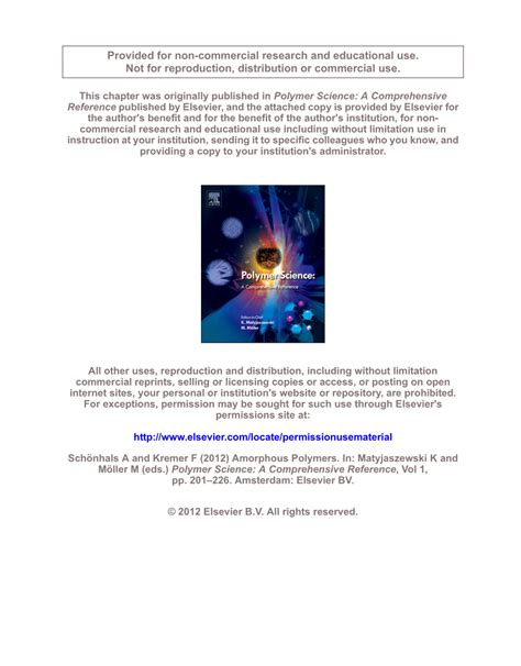 Pdf Amorphous Polymers