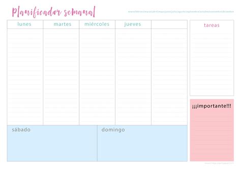 Descarga Gratis Planificadores Para Imprimir