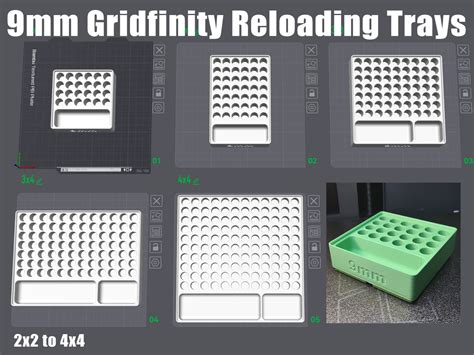 9mm Gridfinity Ammo Reloading Tray 2x2 To 4x4 By We Be Printin Makerworld Download Free 3d