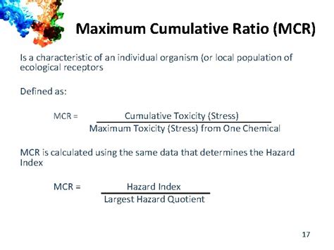 The Maximum Cumulative Ratio MCR A Tool That