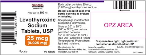 Dailymed Levothyroxine Sodium Tablet