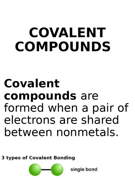 Covalent Compounds Pdf Covalent Bond Chemical Compounds