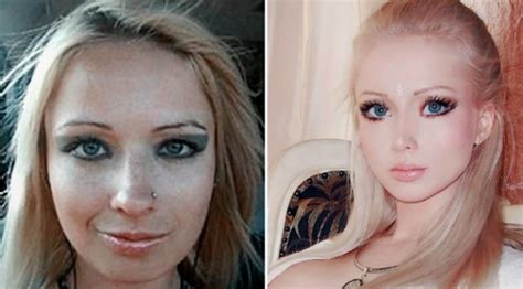Ein Mädchen Mit Dem Aussehen Einer Puppe Living Barbie Zeigte Sich