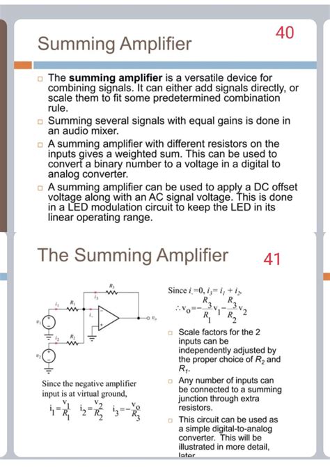 Summing Amplifier Circuit Diagram Summing Amplifier Voltage