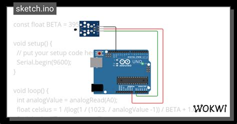 Project Sensor Ntc Temperature Wokwi Esp32 Stm32 Arduino Simulator