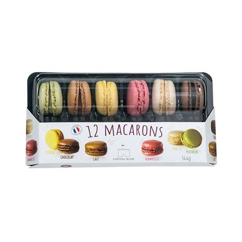Chateau Blanc Mini Macarron Assortment 144g Frozen Desserts Ice Cream And Desserts Frozen