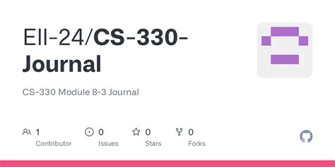 GitHub Ell 24 CS 330 Journal CS 330 Module 8 3 Journal