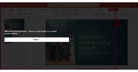 Microsoft Powerpoint How To Add Audio To A Slide Presentation