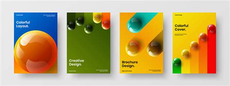 놀라운 기업 정체성 A4 벡터 디자인 레이아웃 컬렉션 다채로운 3d 구책 표지 템플릿 구성 A4 용지에 대한 스톡 벡터 아트 및 기타 이미지 Istock