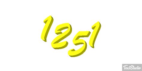 1251 number animated logo designs