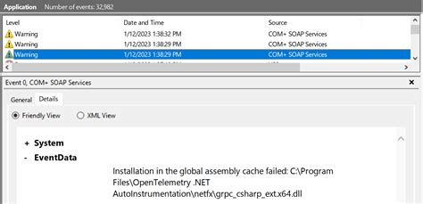 Avoid Benign Gac Warnings Logged By Install Uninstall Issue Open Telemetry