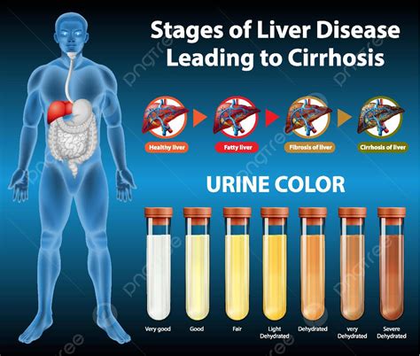 Stages Of Liver Disease Medical Disease Educational Vector Medical Disease Educational