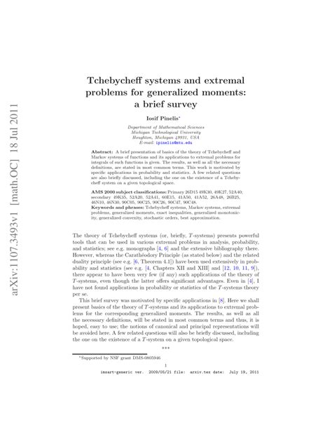 pdf tchebycheff systems and extremal problems for generalized moments