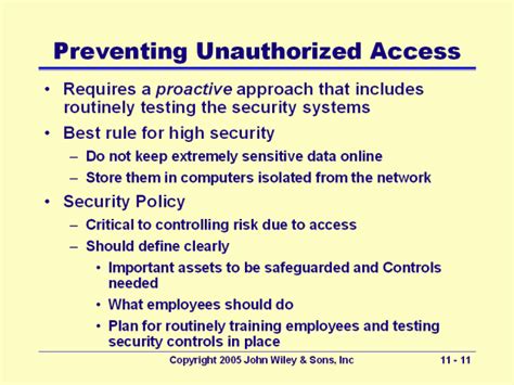 Preventing Unauthorized Access