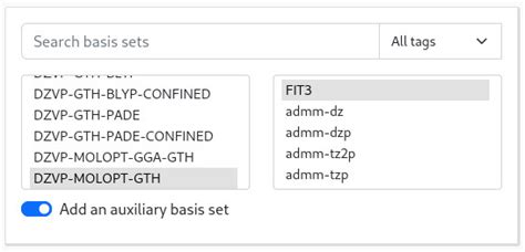 how to use the web interface cp2k basis