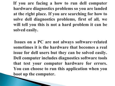 Ppt How To Run Dell Computer Hardware Diagnostics Powerpoint