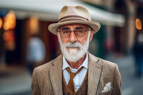 Premium Ai Image A Man Wearing A Hat And Glasses