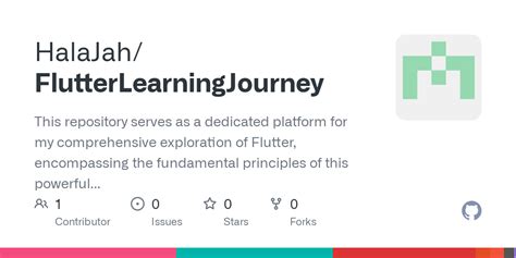 github halajah flutterlearningjourney this repository serves as a