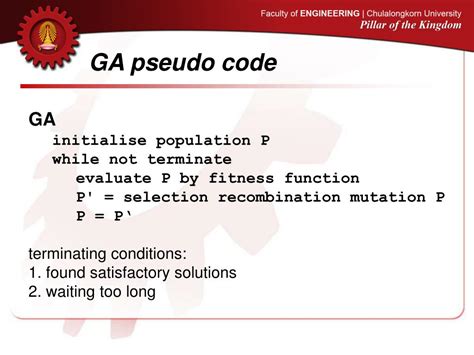 Ppt Embedded Algorithm In Hardware A Scalable Compact Genetic