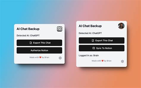 ChatGPT AI Backup Export Markdown Notion Sync For Google Chrome