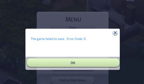 Fix The Sims 4 Error Code 0 Game Failed To Save